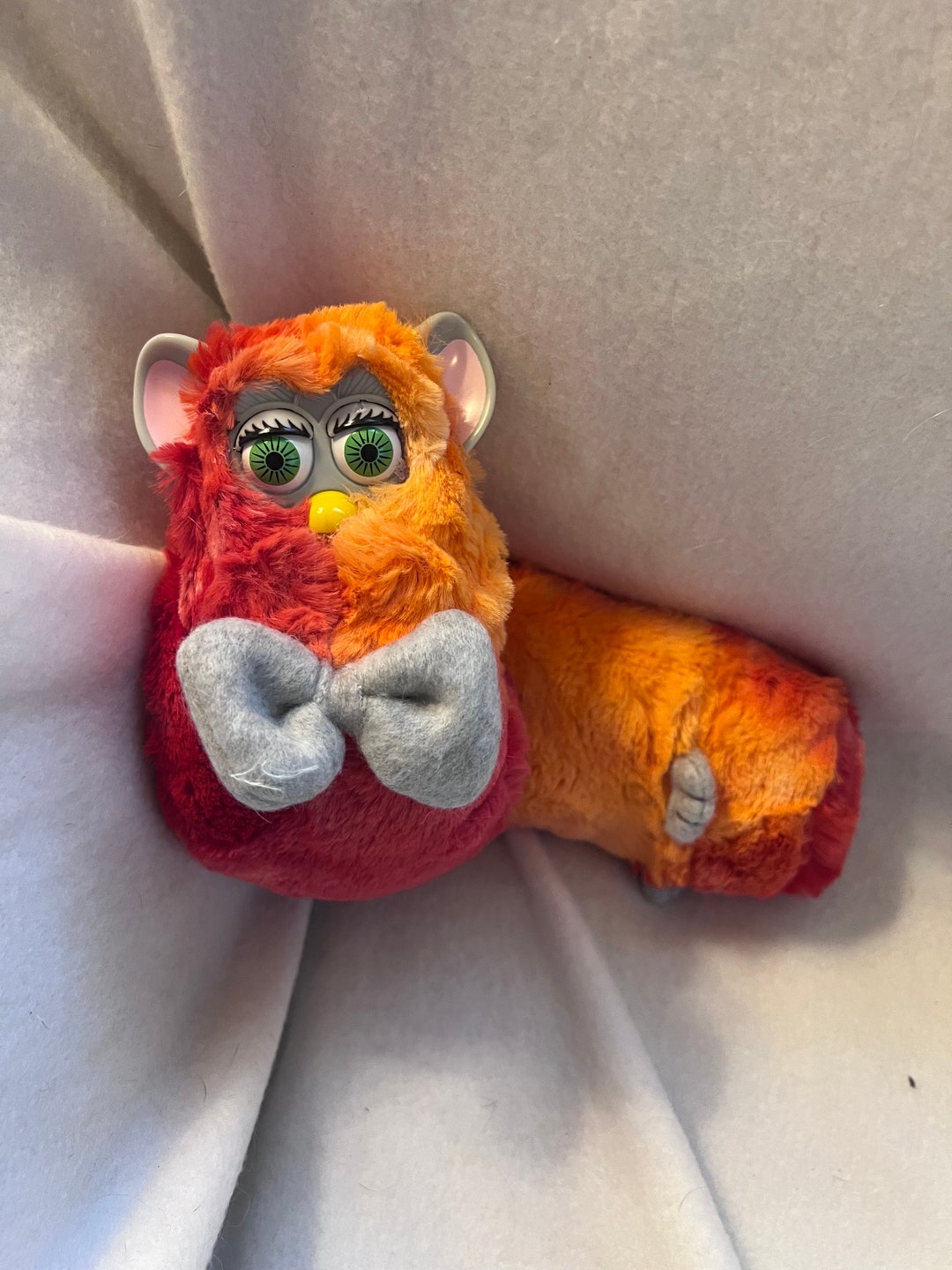 Long Furby - Small Worm Fancy Red/orange and Grey Squeaky Boi (small ...