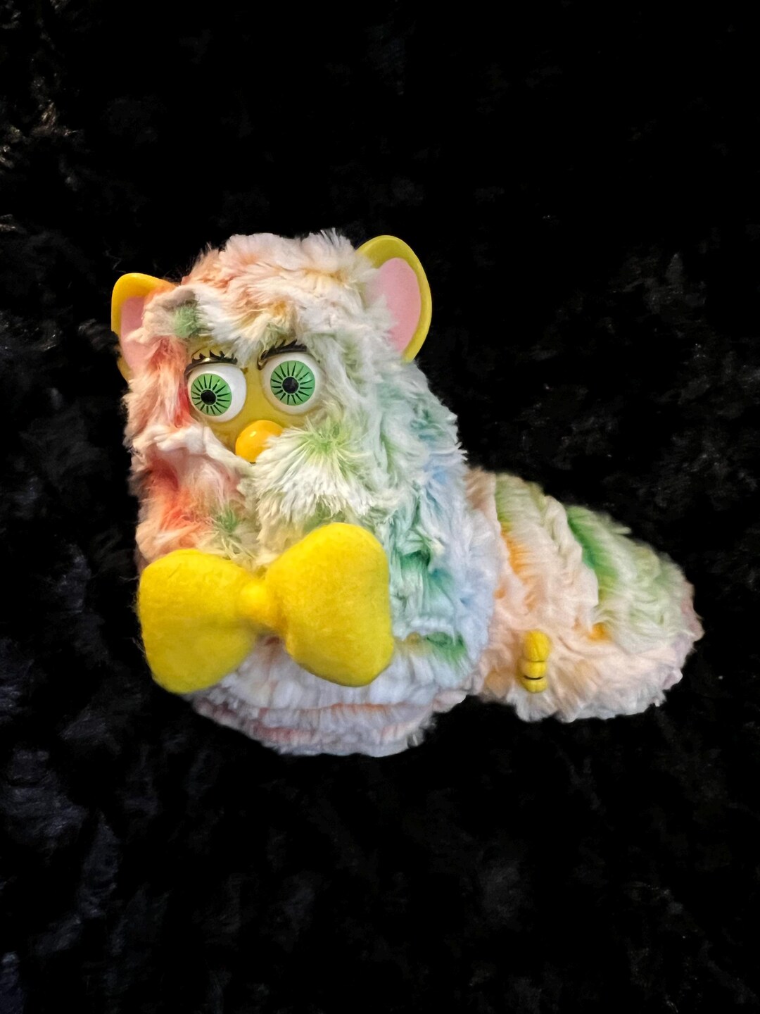Long Furby Small Worm Fancy Rainbow and Yellow Squeaky Boi small Long ...