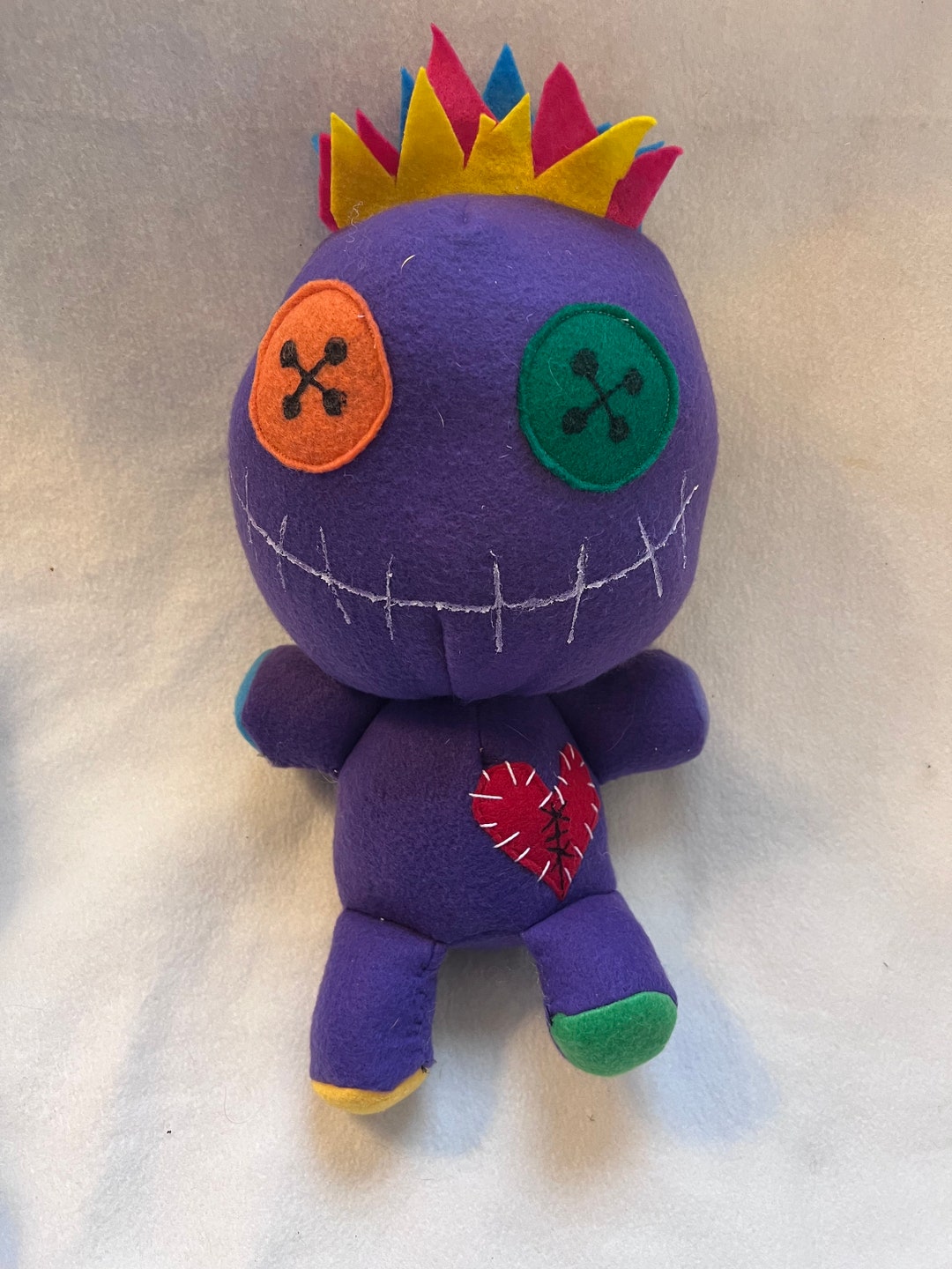 Voodoo Buddy. Purple With Orange/green Eyes. Super Soft Plushie ...