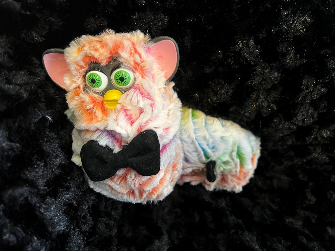 Long Furby Small Fancy Rainbow and Black Boi small Long Furby - Etsy