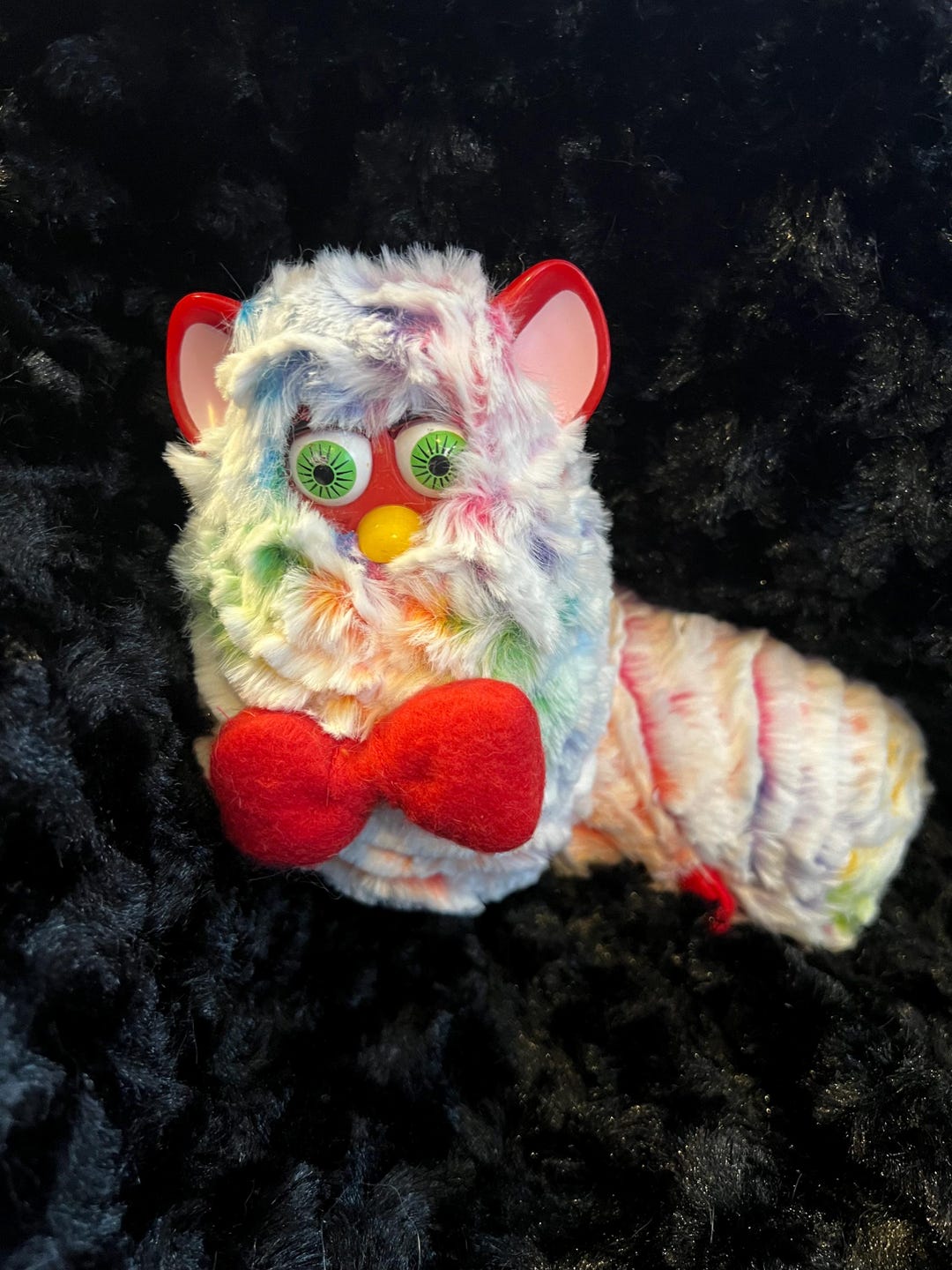 Long Furby Small Worm Fancy Rainbow and Red Squeaky Boi small Long ...