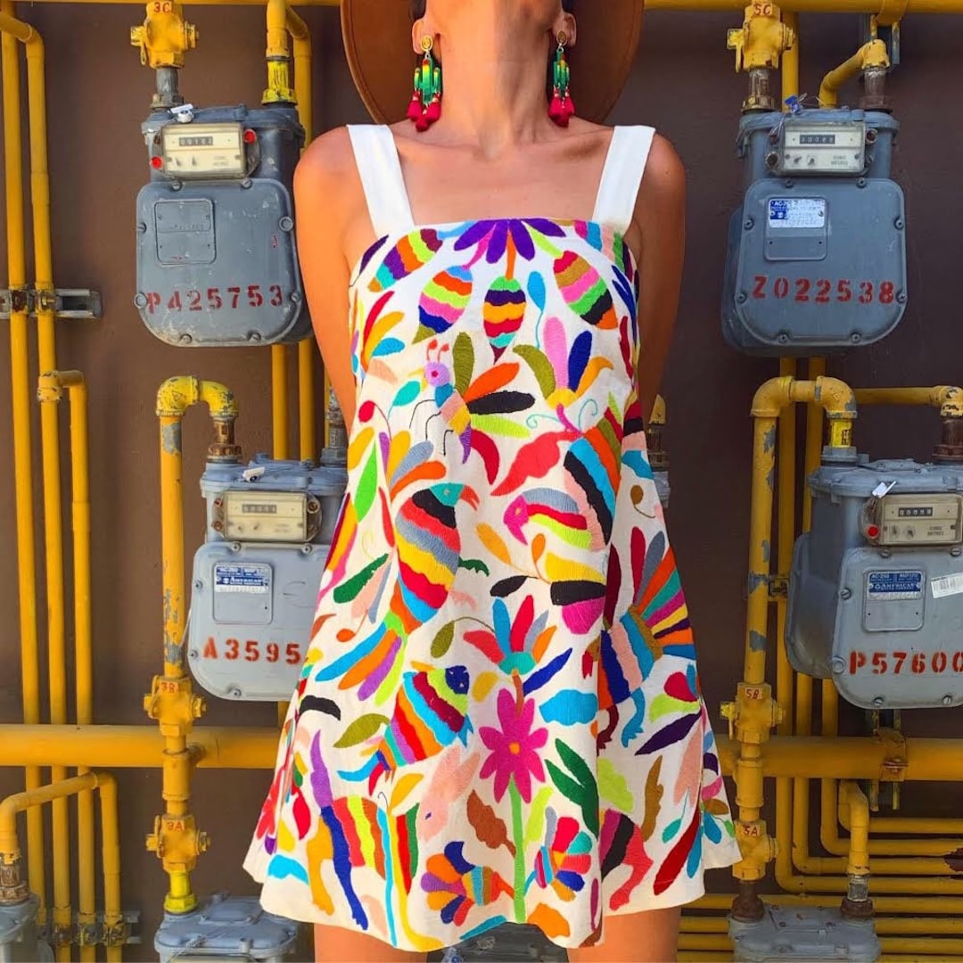 As Featured in Our Instagram Account. Sexy Multicolor Otomi Dress. Hand ...