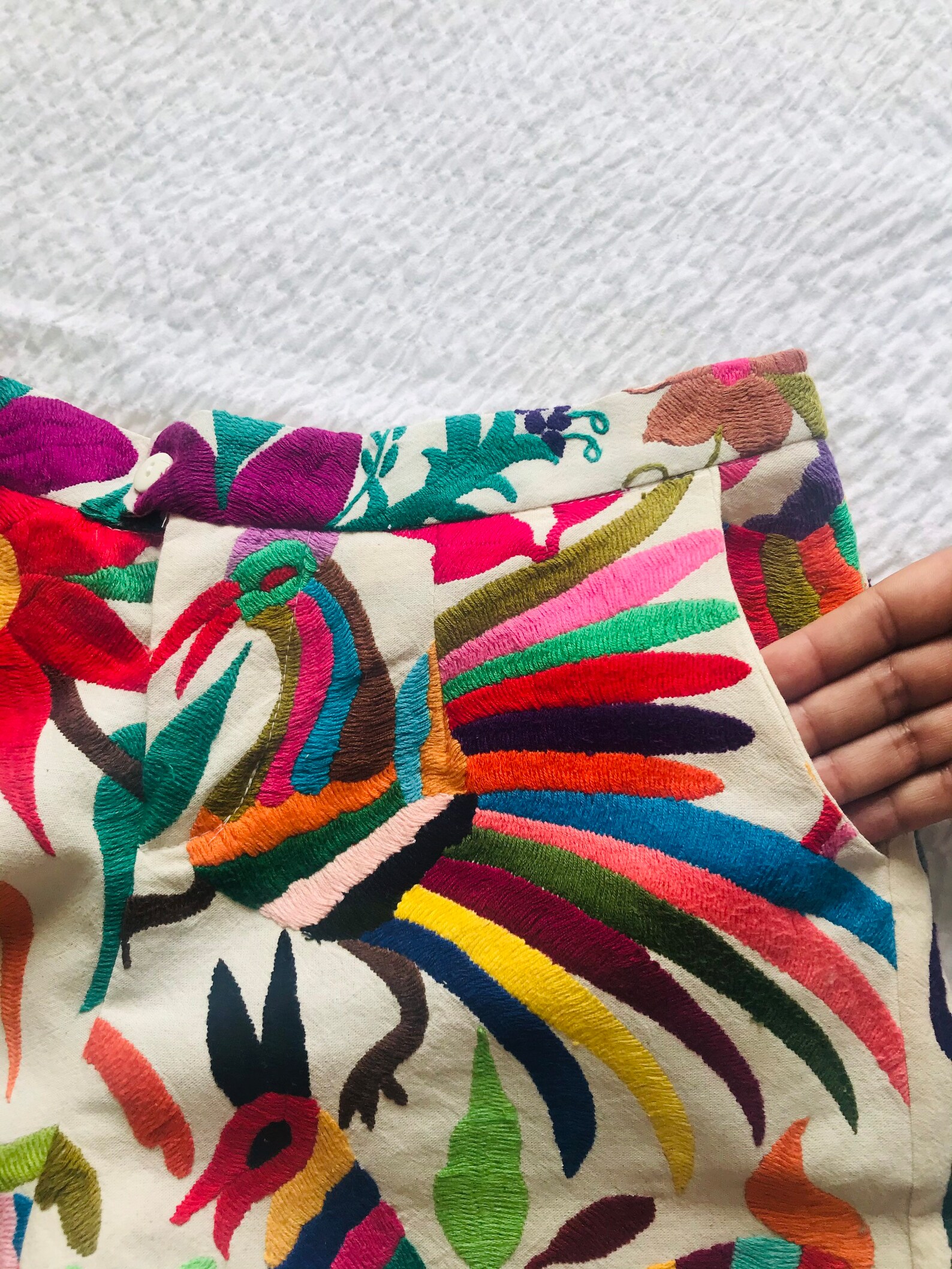 Beautiful Otomi Shorts - Hand Embroidery by Indigenous Artisans From ...