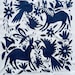 Kids Room Modern Blue Otomi Wall Decoration | Hand Embroidery Mexican ...