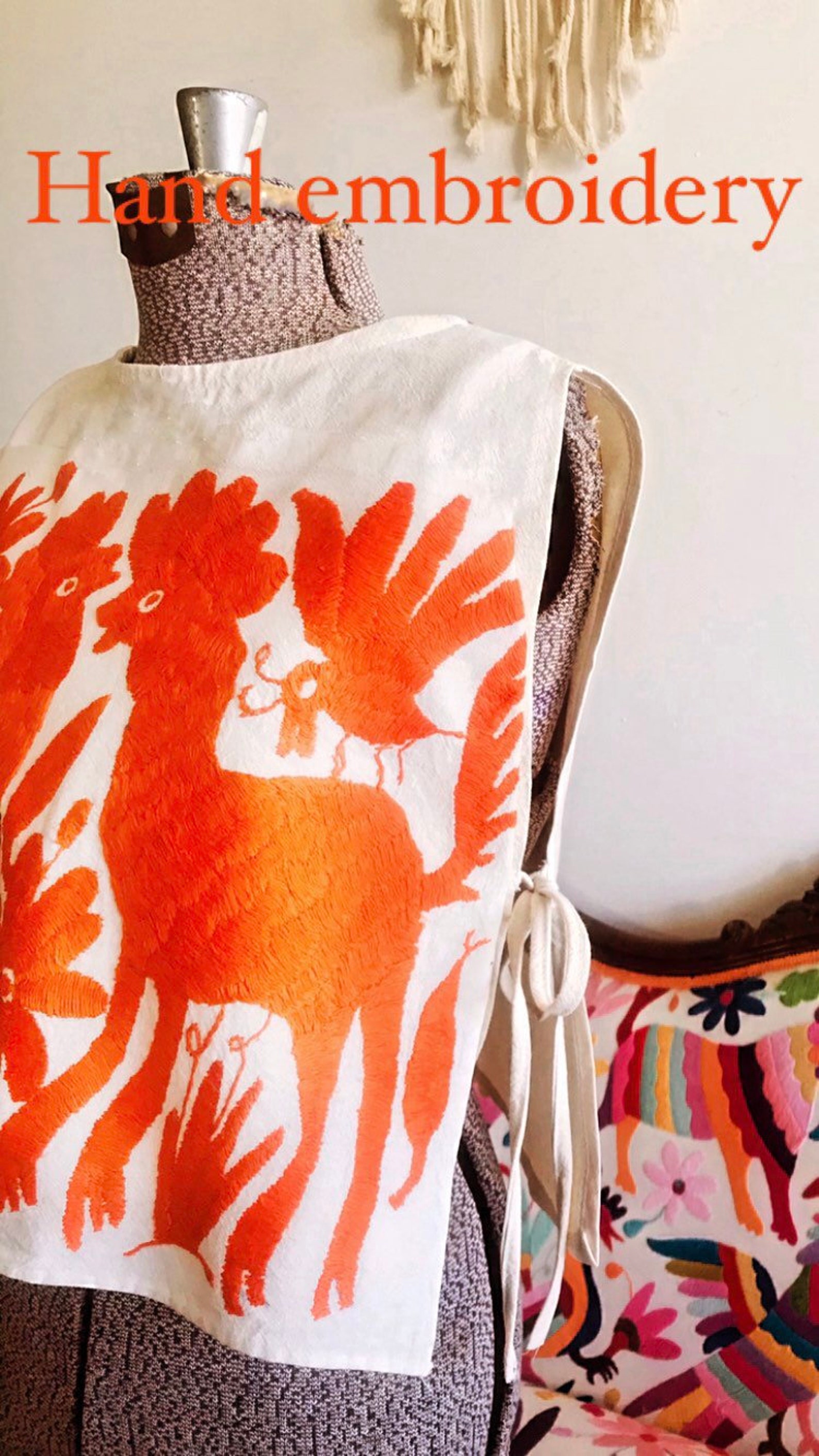 Sexy Cropped Top Mandarina Color Hand Embroidery Adjustable - Etsy