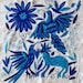 Shades of Blue Otomi Wall Decoration | Hand Embroidery Mexican Textile ...