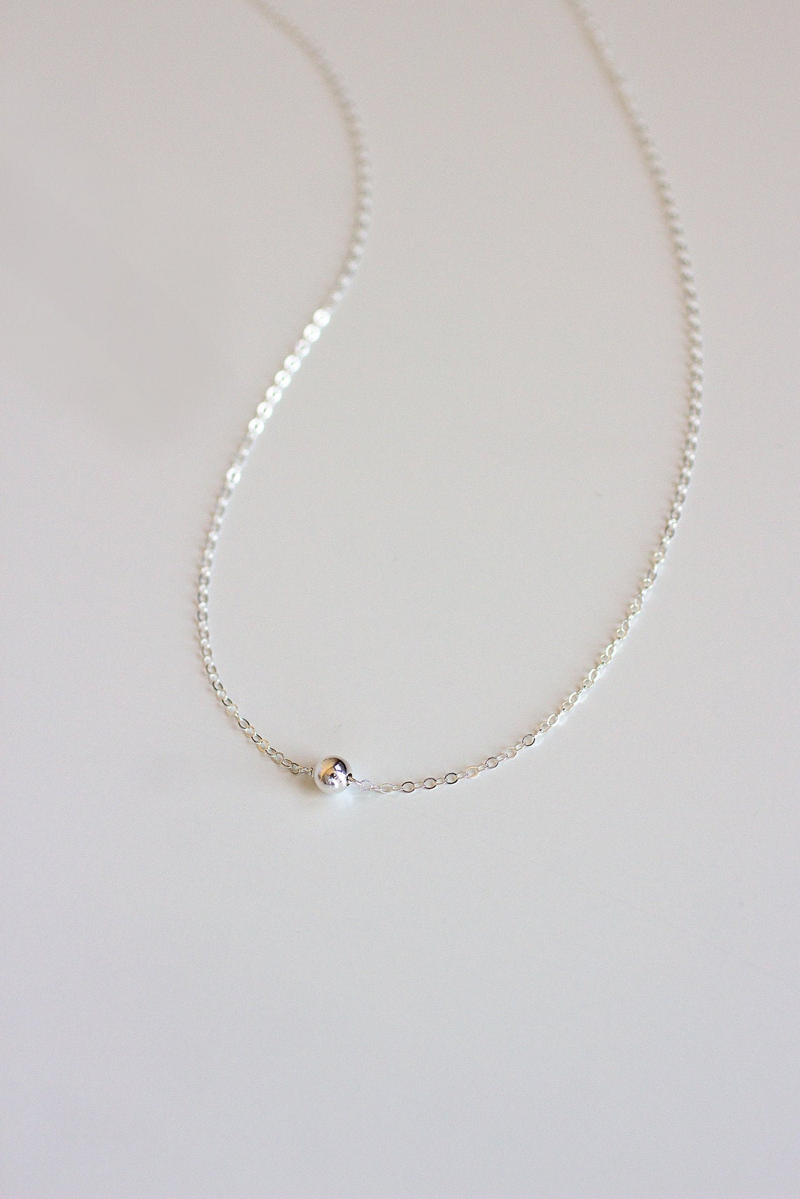 Dainty Ball Necklace minimal jewelry gifts for her | Etsy