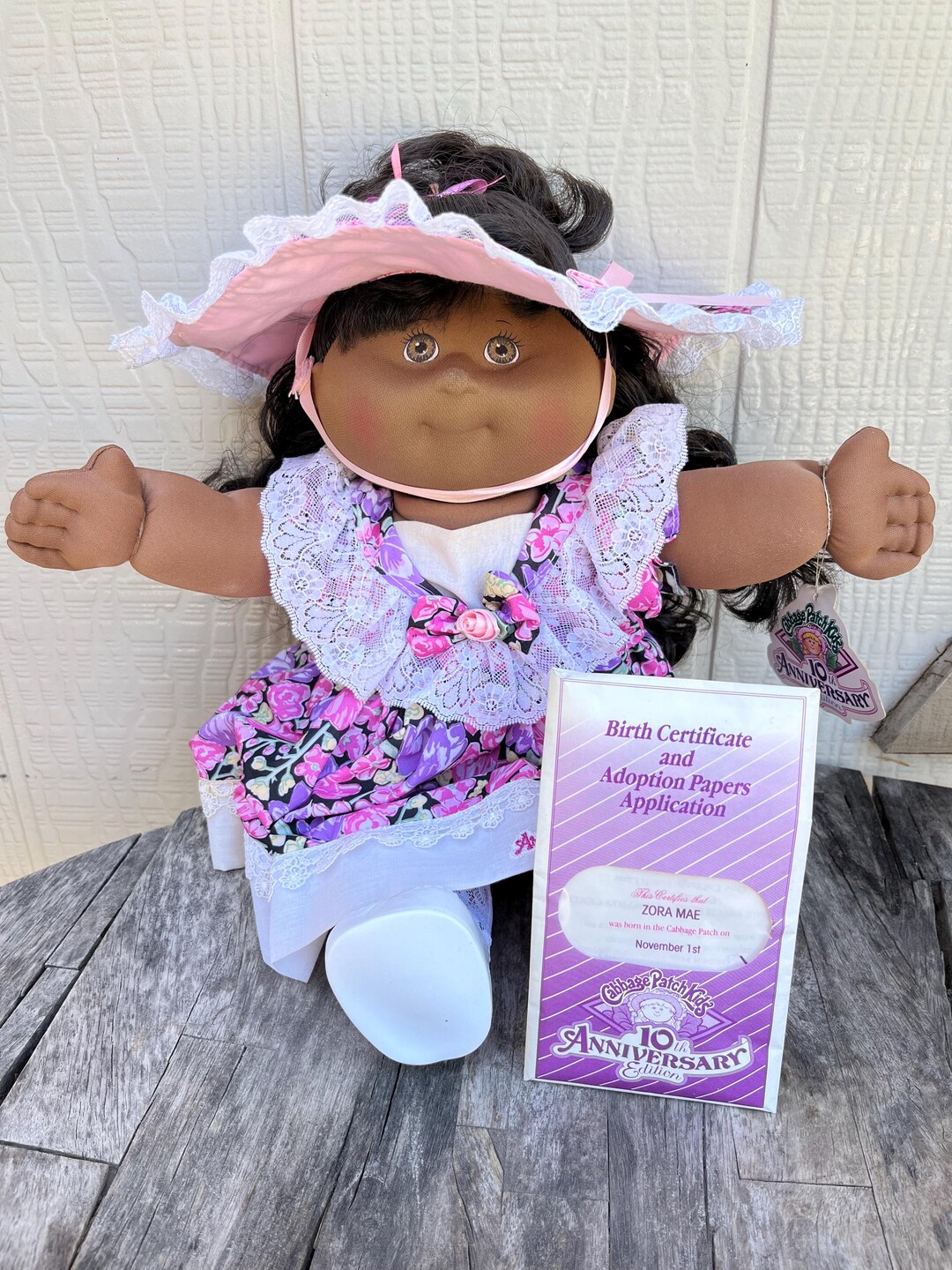 VTG Cabbage Patch Kids Doll Zora Mae Black 10th Anniversary - Etsy