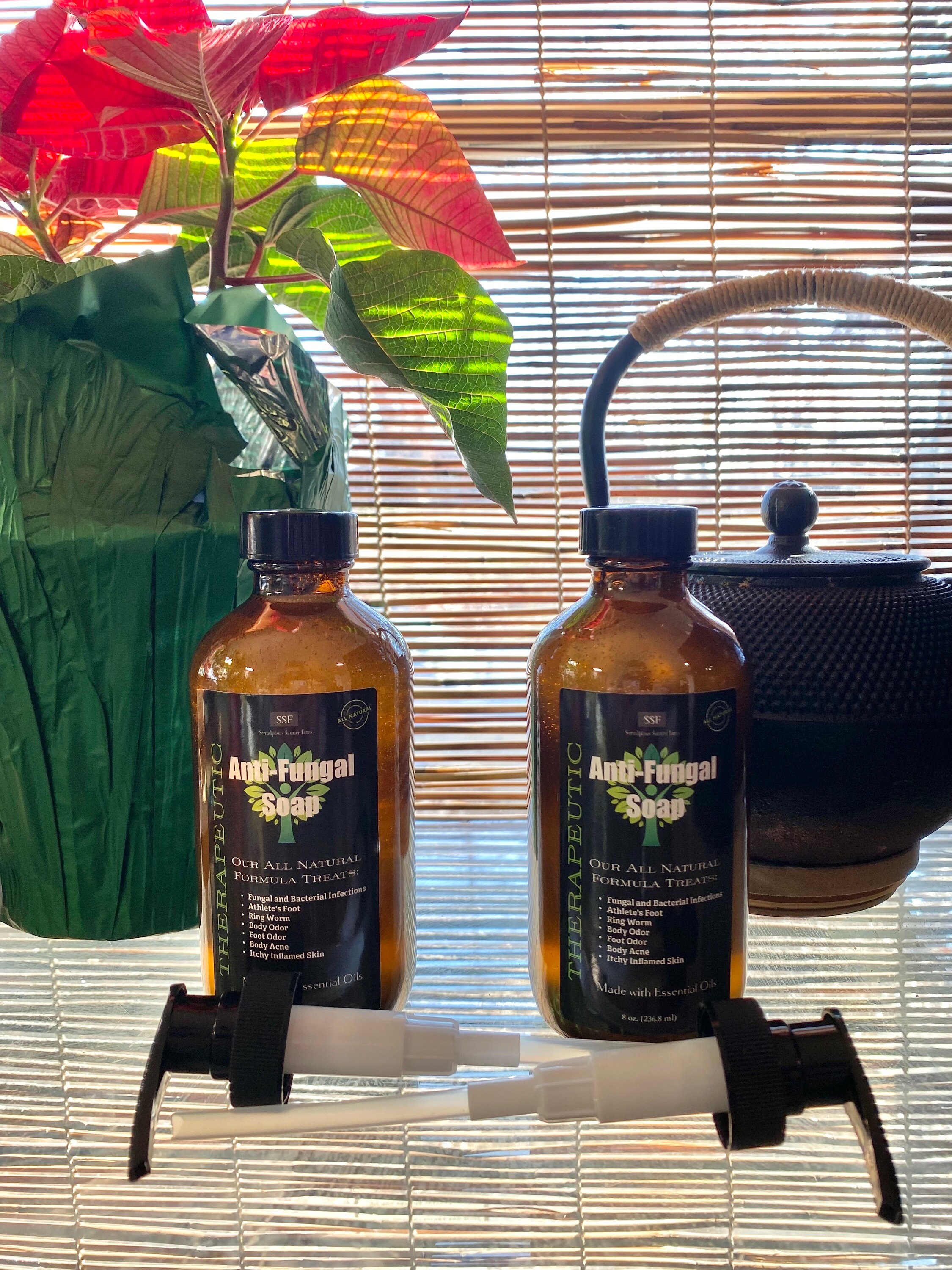 SSF Organics Antifungal Tea Tree, Mint and Neem Liquid Soap. Bottles ...