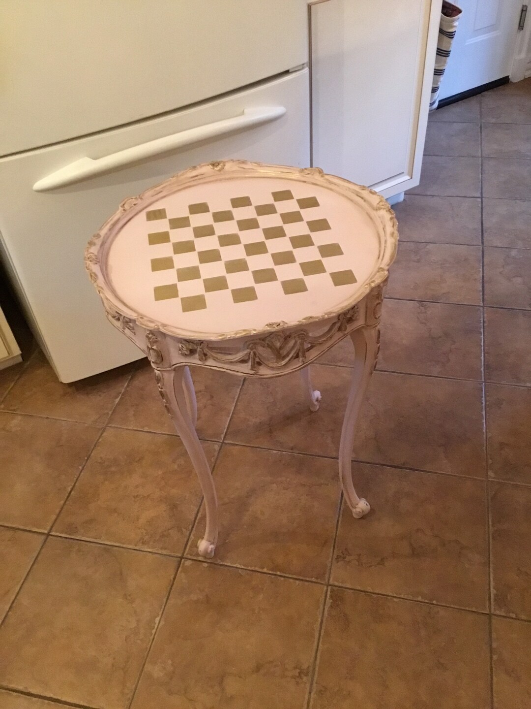 Hand Painted Antique End Table - Etsy