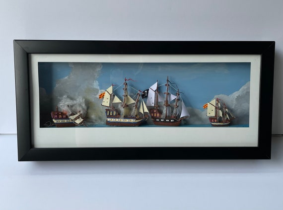 Pirate Attack Shadow Box | Etsy