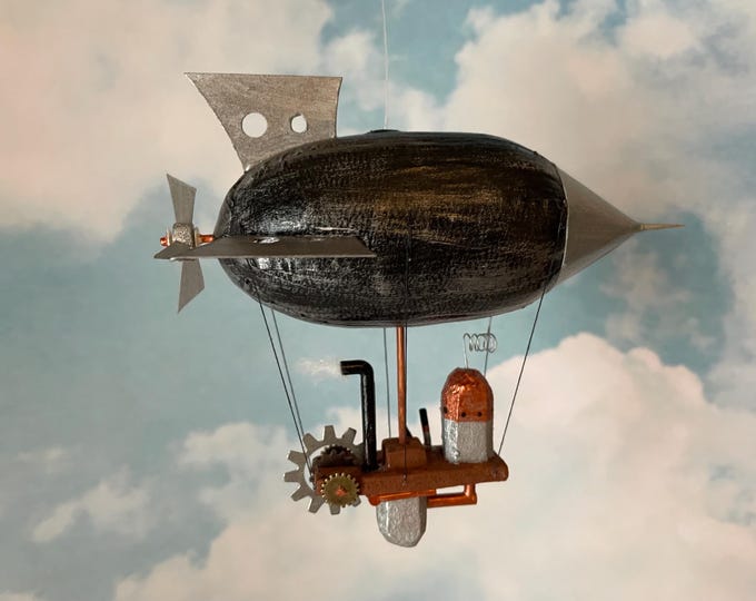 Steampunk Mini Zeppelin Flying Machine - Etsy