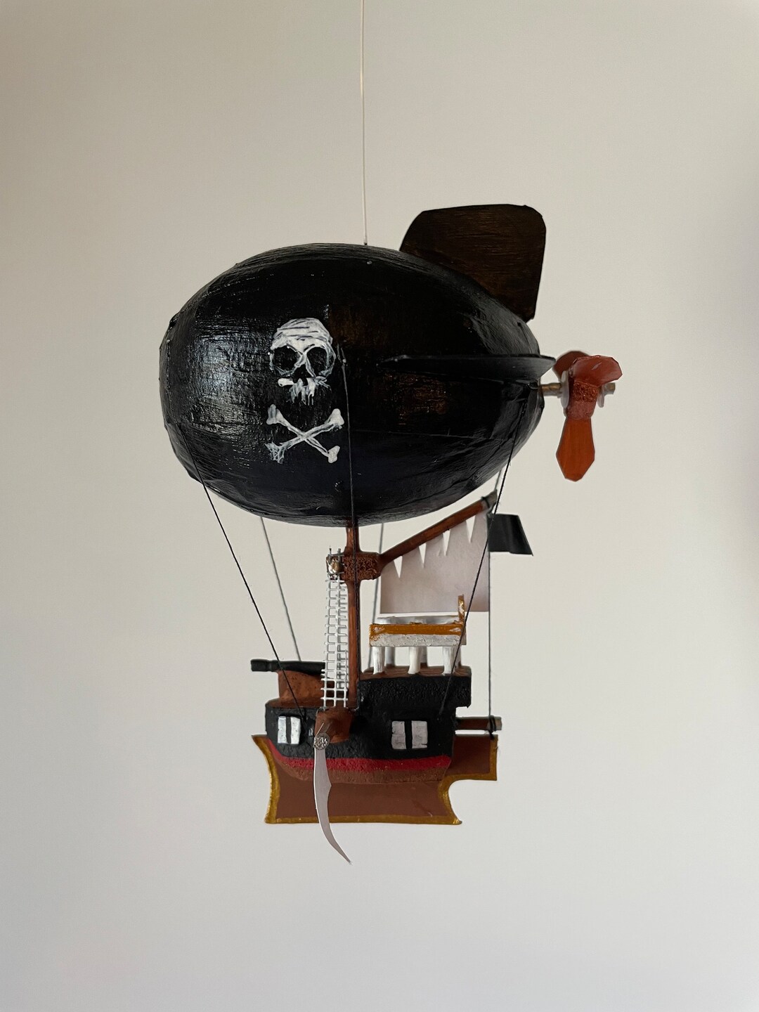 Mini Pirate Blimp Airship Hanging Ornament - Etsy