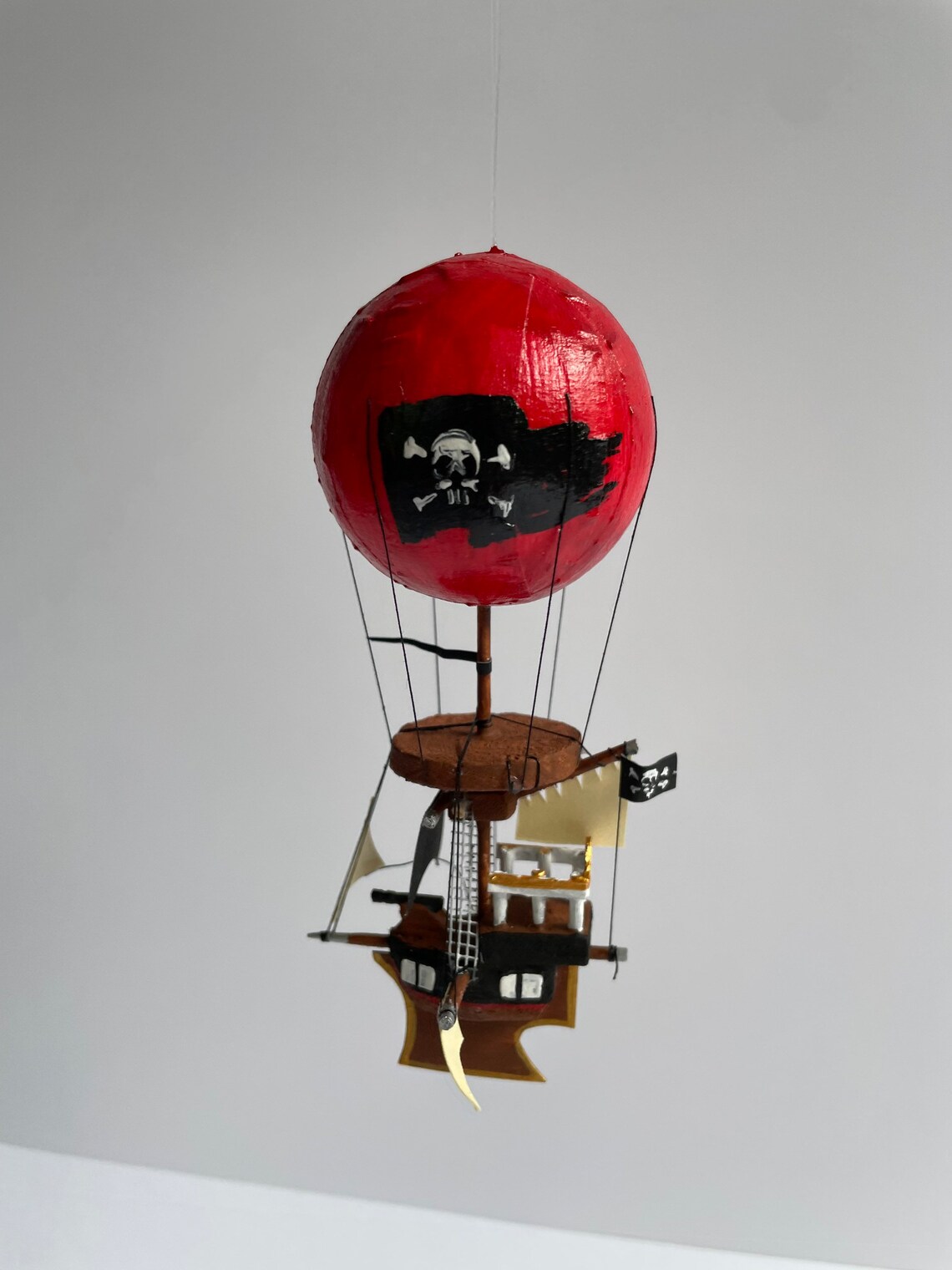 Small Red Pirate Airship - Etsy