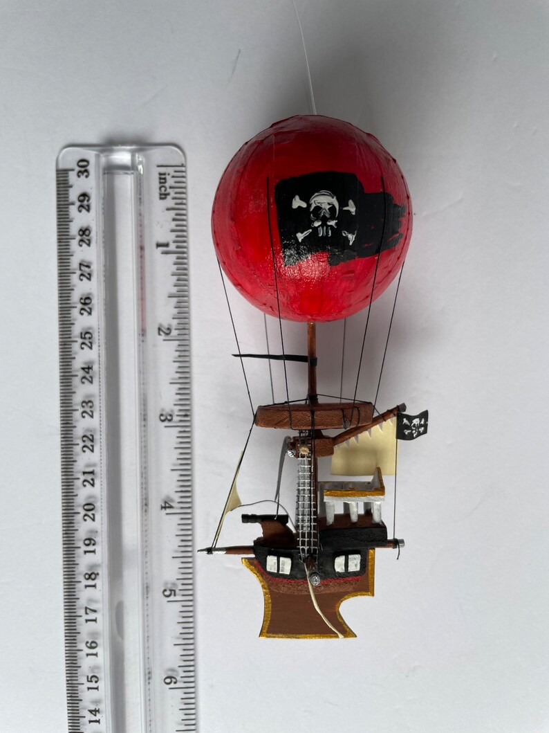 Small Red Pirate Airship - Etsy