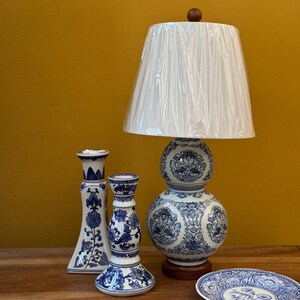 RALPH LAUREN Gourd Table Lamp - 21" H - Blue and White Chinoiserie ...