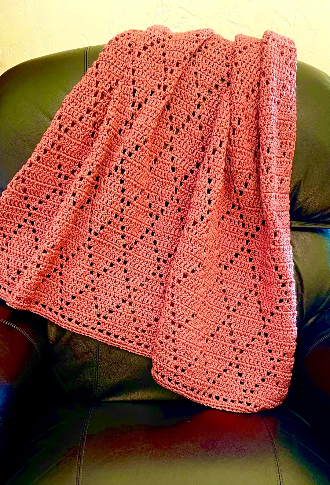 Easy Crochet Diamond Blanket Pattern - Etsy