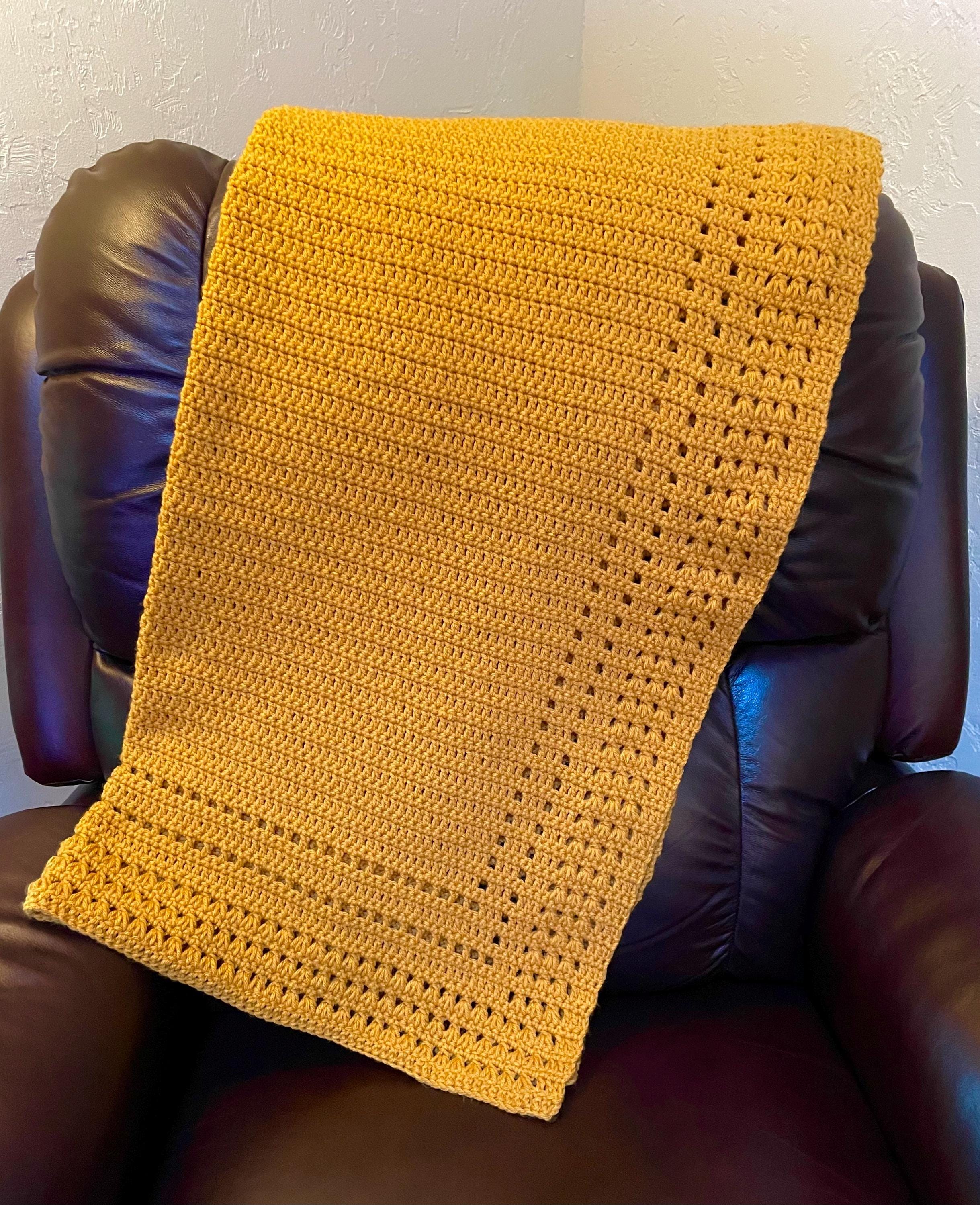 Crochet Blanket Pattern: Textured Design With Built-in Border (PDF ...
