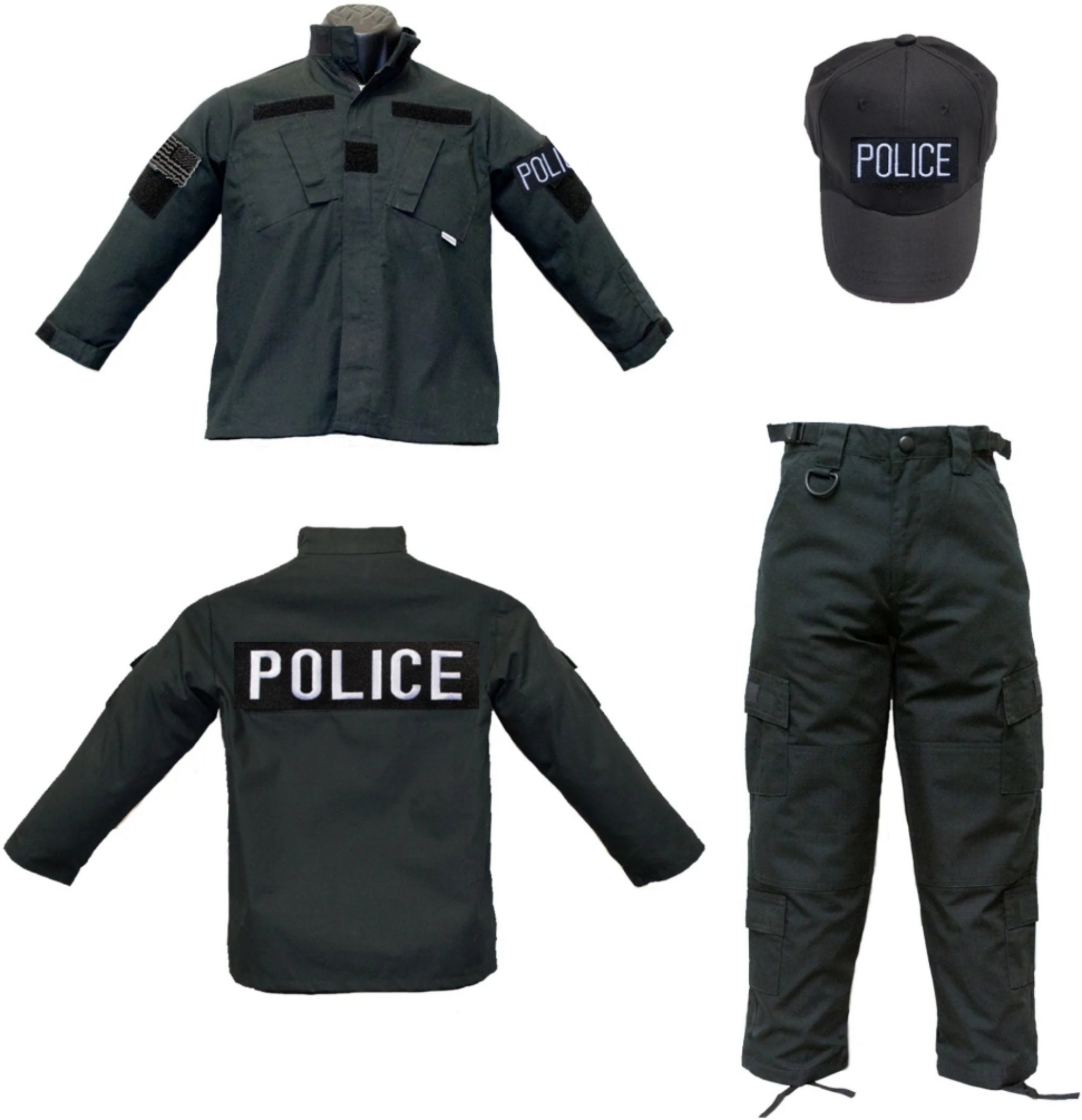Ultimate Law Enforcement Dreams Unleashed: Kids 7pc Black Tactical ...