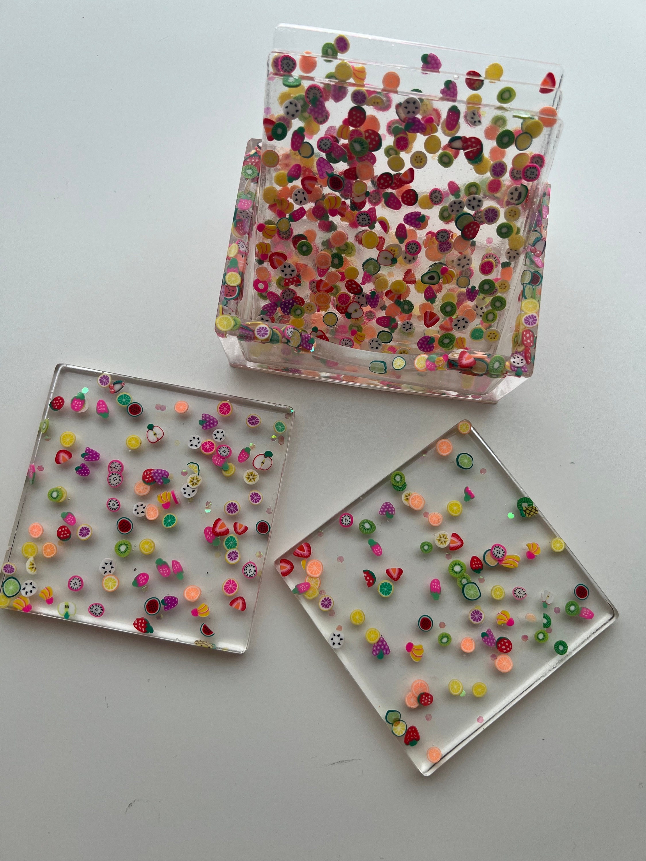 Tiny Fruits Coaster Set - Etsy