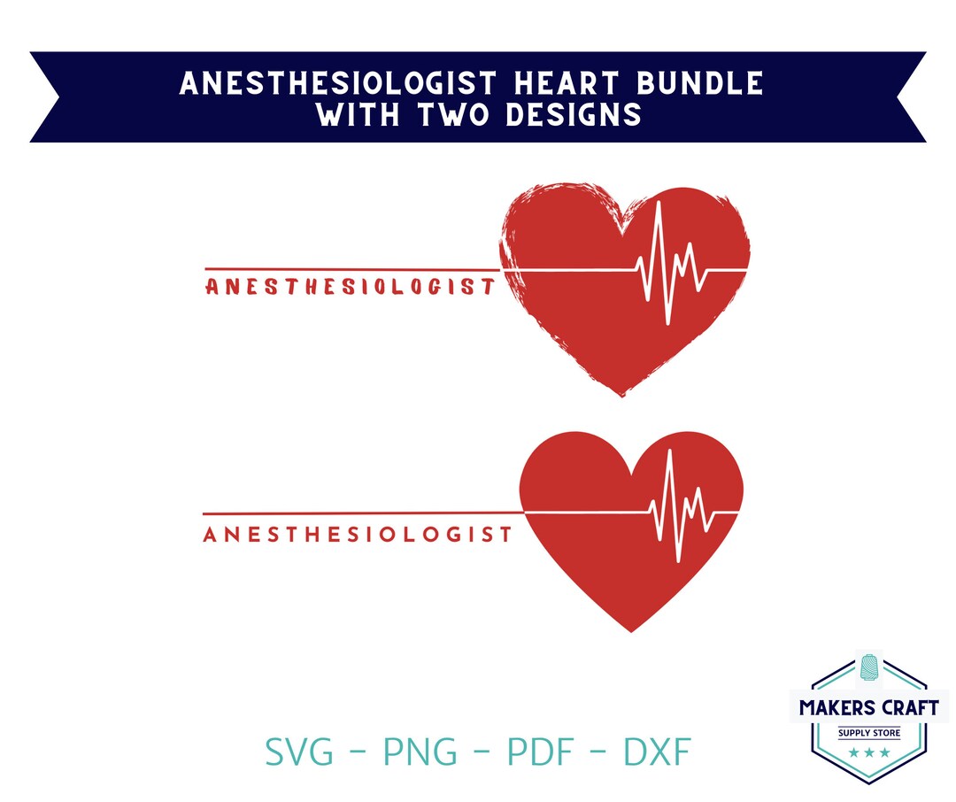 Anesthesiologist Career SVG Bundle Digital Download of Four File Types ...