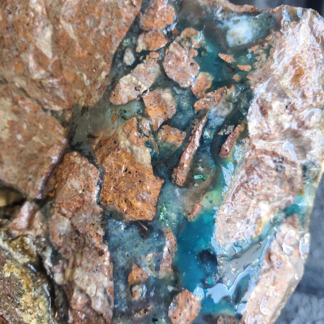 Needles Blue Agate Rough - Very Rare 5 Lbs 8 Oz Face Cut Rough - Etsy