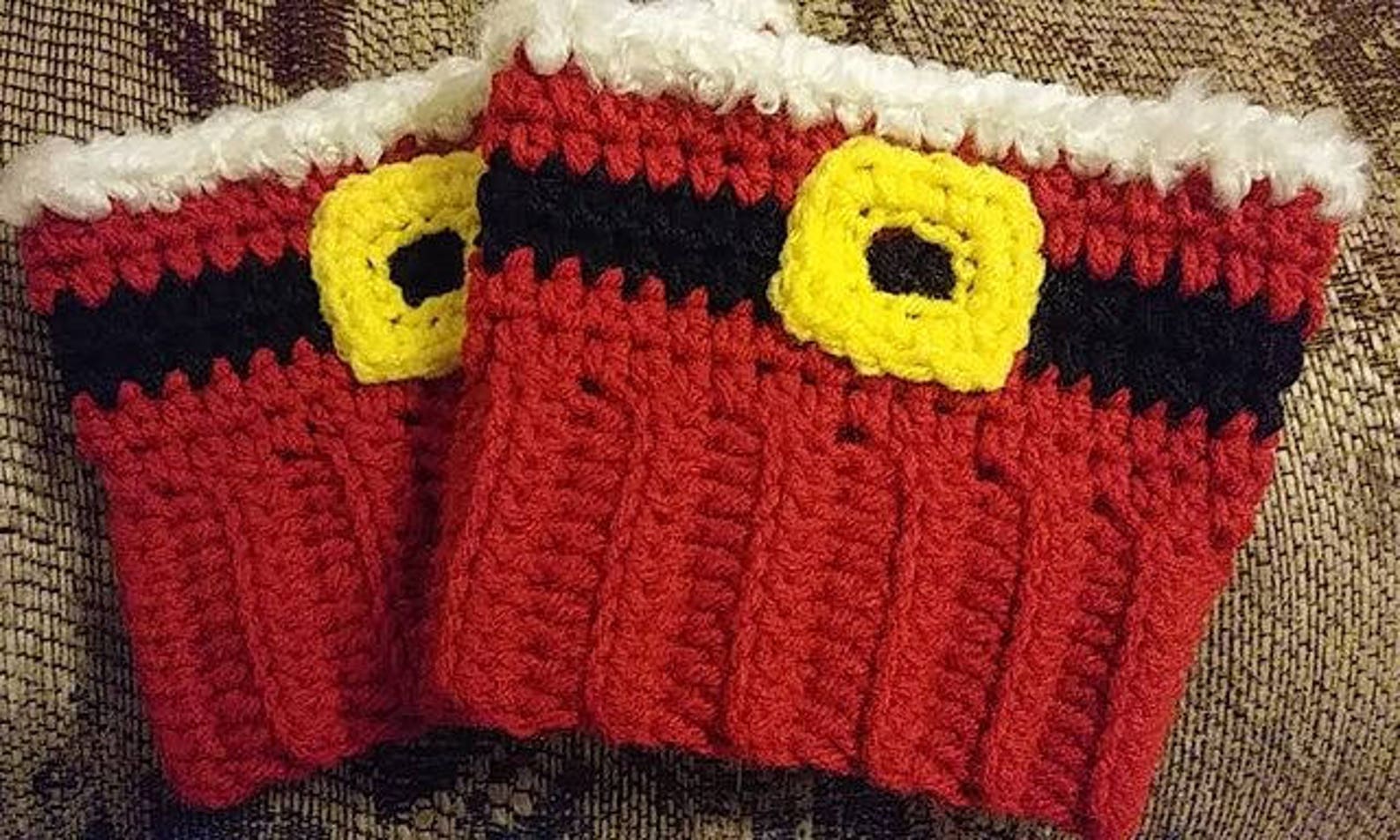 Santa Claus Boot Cuff Crochet Pattern - Etsy