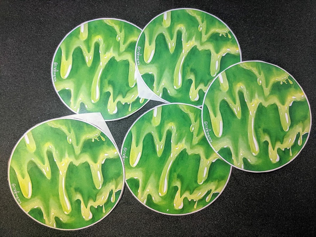 Goopy Green Slime Sticker - Etsy