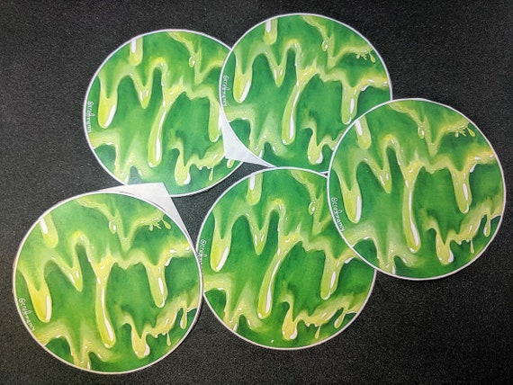 Goopy Green Slime Sticker - Etsy