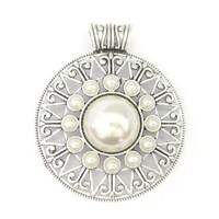 Large Silver Pendant - Etsy