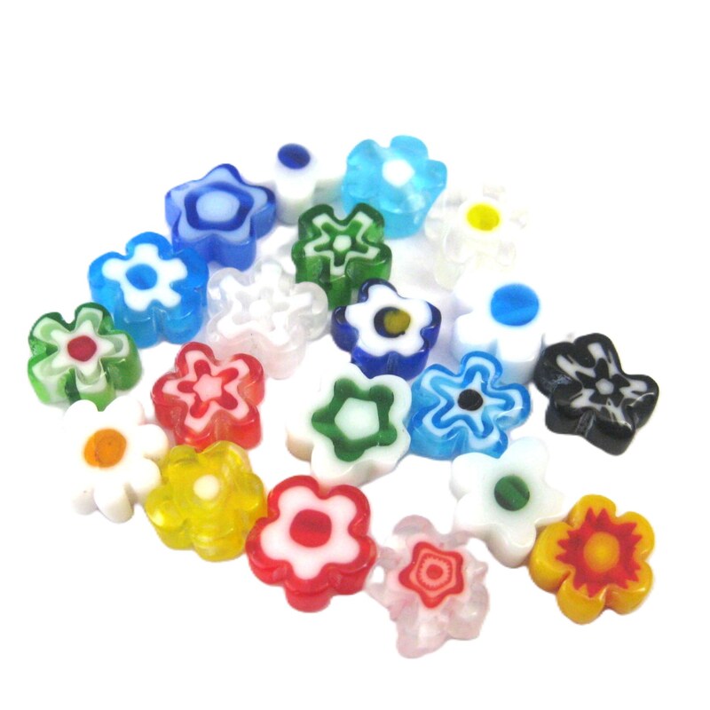 Glass Flower Beads - Etsy