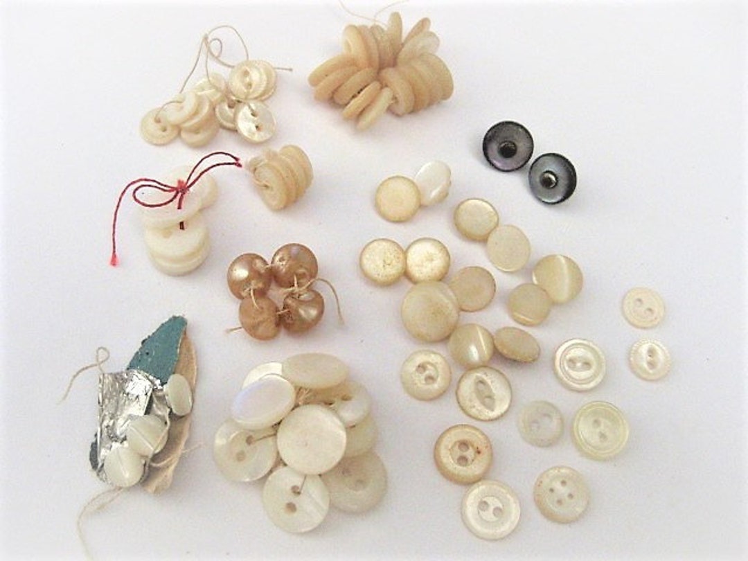 Vintage Accessories MOP Buttons Various Sizes White Round - Etsy