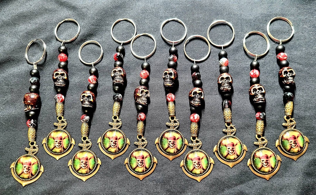 Set of 10 Skull Anchor Pirate Keychains / Fish Extender Gifts - Etsy