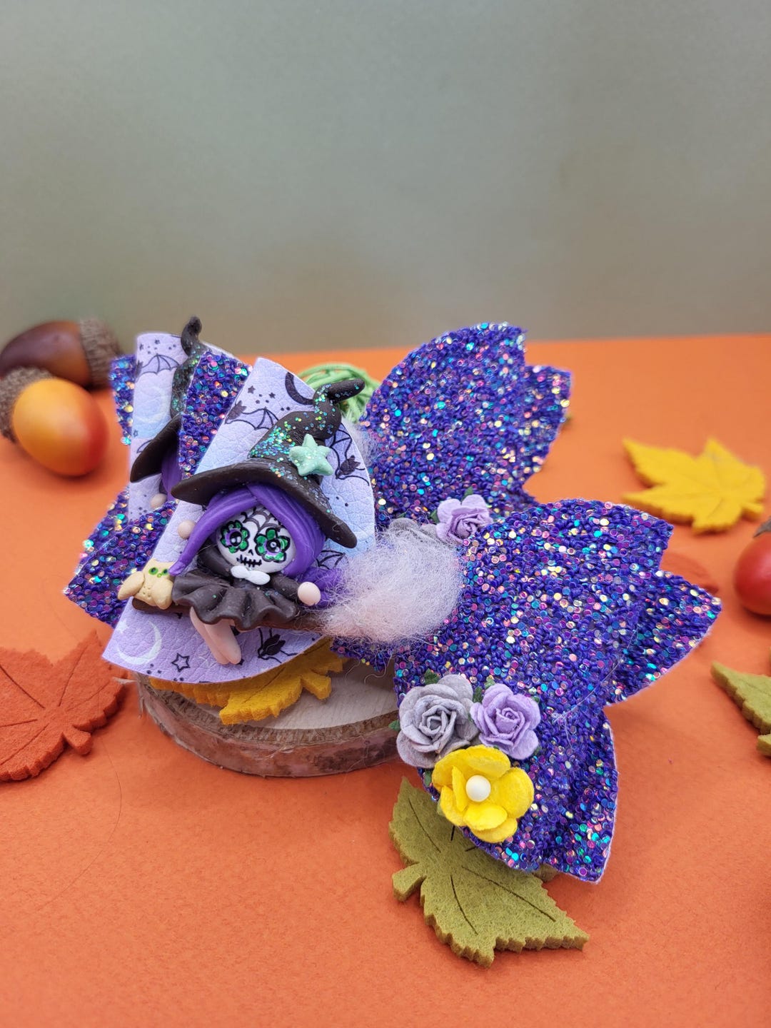 Halloween Witch Bow, Non-slip Barrette, Hair Accessory, Halloween ...