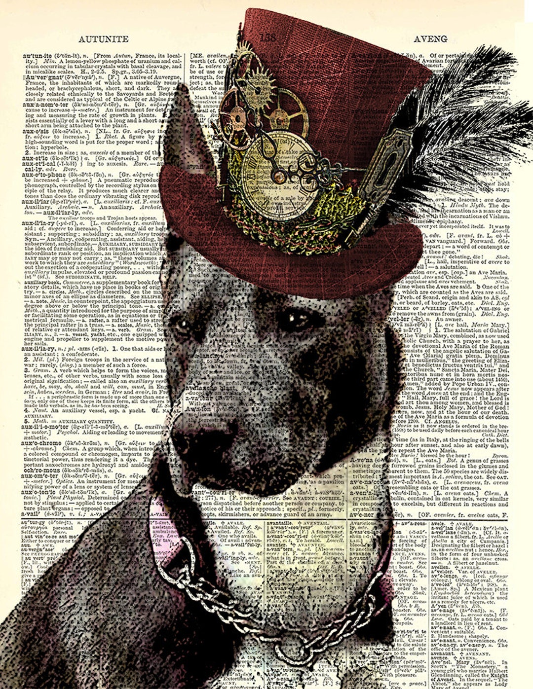 Steampunk CUSTOMIZE Your Pet With a Steampunk Hat. Print Has the Look ...