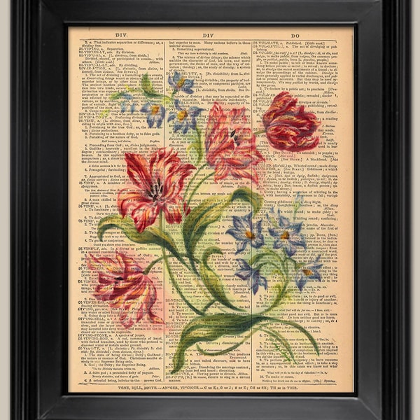 Book Page Flowers - Etsy