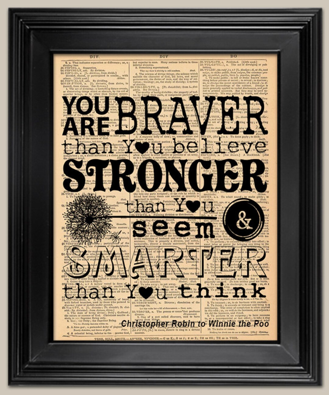 Inspirational Words, You Are Braver, You Are Stronger. Great Gift ...