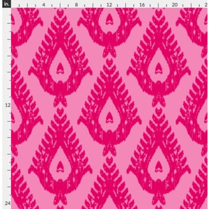 Hot Pink Ikat Wallpaper: Traditional Teardrop Design (peel and Stick ...