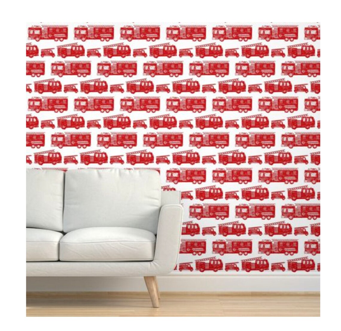Red Fire Engine Wallpaper - Etsy