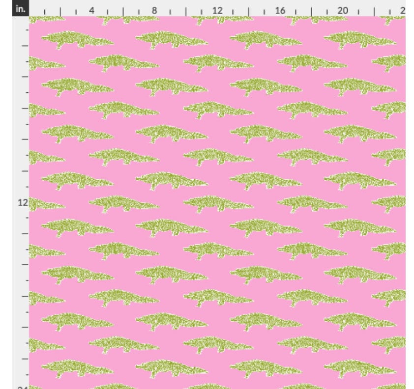 Preppy Alligators in Pink and Green - Etsy