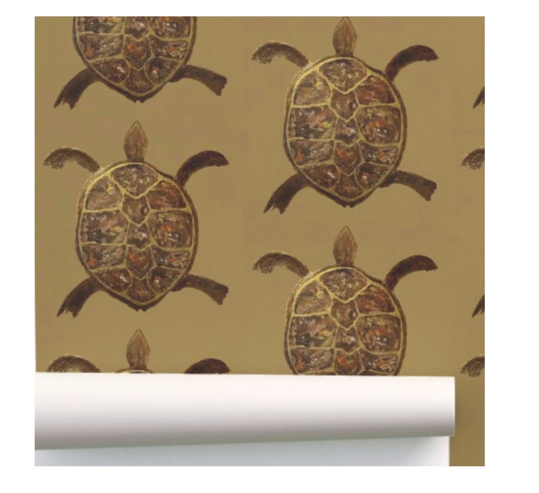 Bronze Back Tortoise Wallpaper - Bronze - Etsy