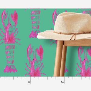 Lobster Block Print Wallpaper - Etsy