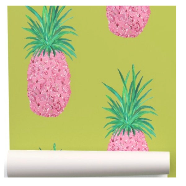 Pineapple Wallpaper - Etsy