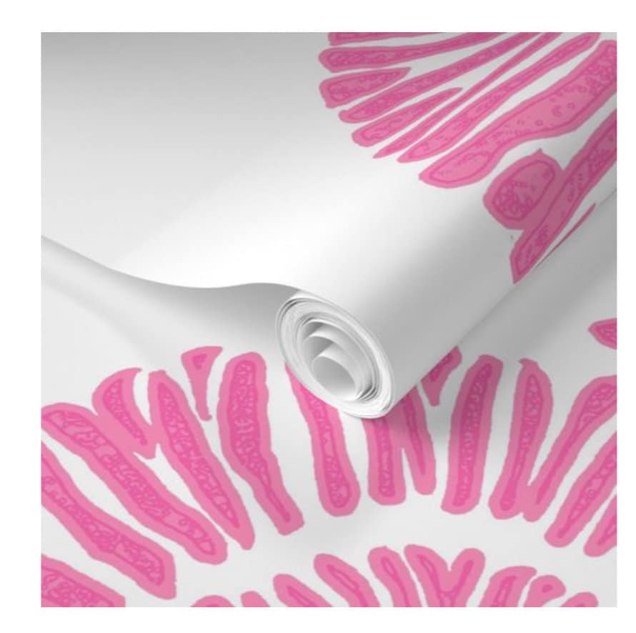 Hot Pink Nautilus Shell Wallpaper: Removable Peel and Stick Options - Etsy