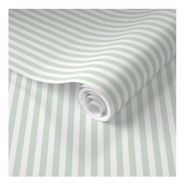 Green Stripe Wallpaper Nursery - Etsy