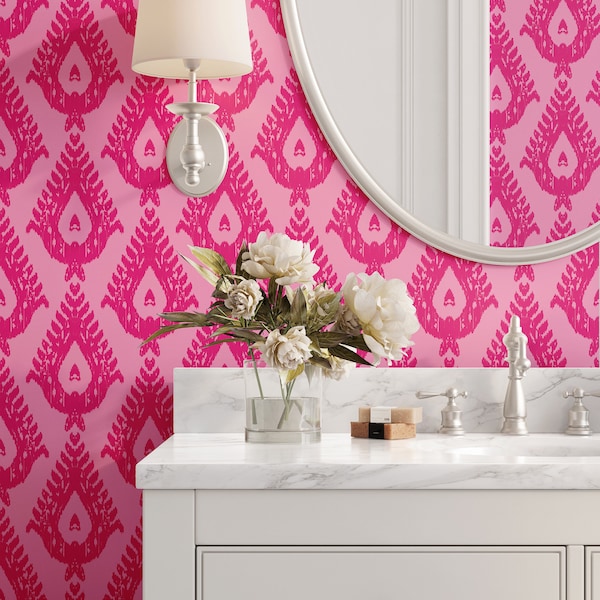 Pink Ikat - Etsy