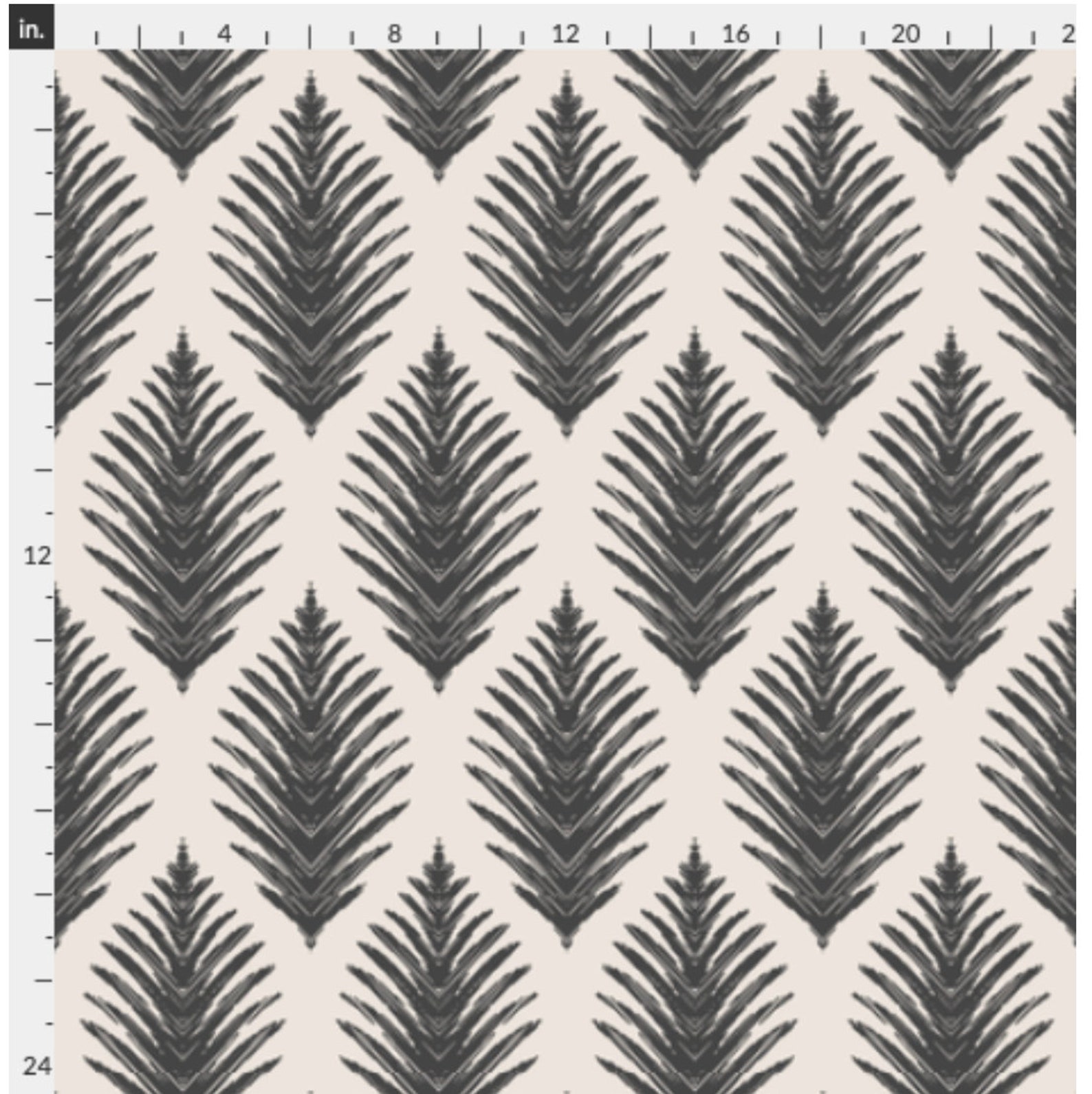 Stag Leaves Ikat Wallpaper, Charcoal Gray and Ivory (peel and Stick) - Etsy