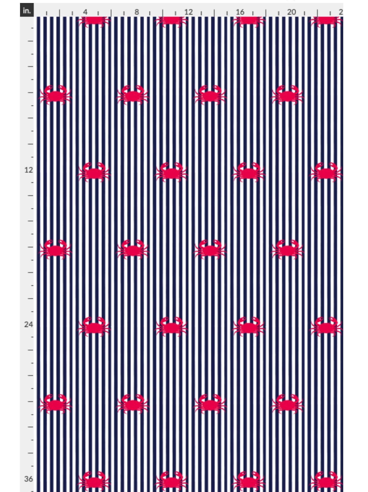 Preppy Nautical Navy Stripes and Red Crabs Wallpaper - Etsy