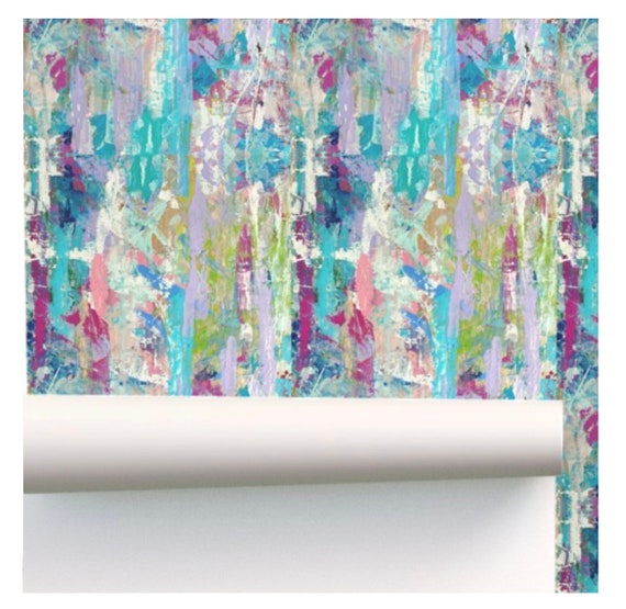 Summer on the Lake Abstract Wallpaper - Etsy