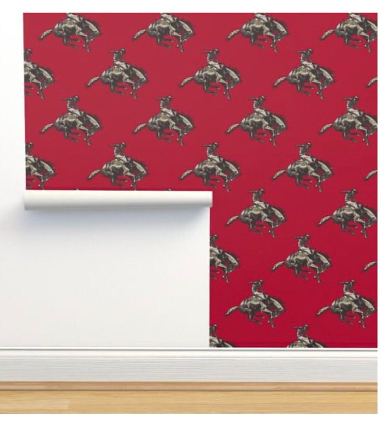 Red Rodeo Cowboys Wallpaper - Etsy